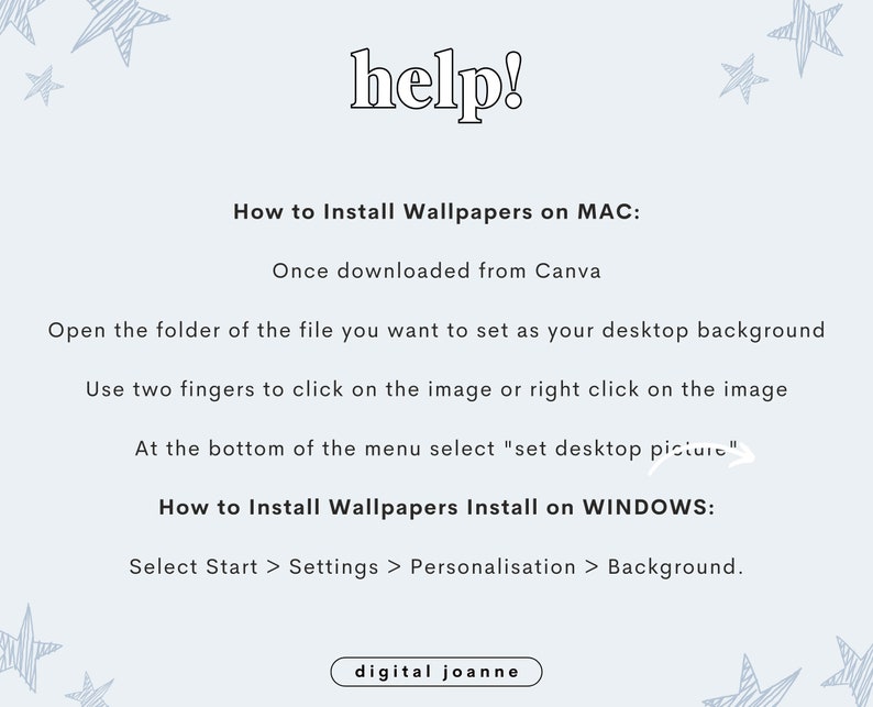 Aesthetic Blue Desktop Wallpaper Organizer, Customizable Canva Template ...