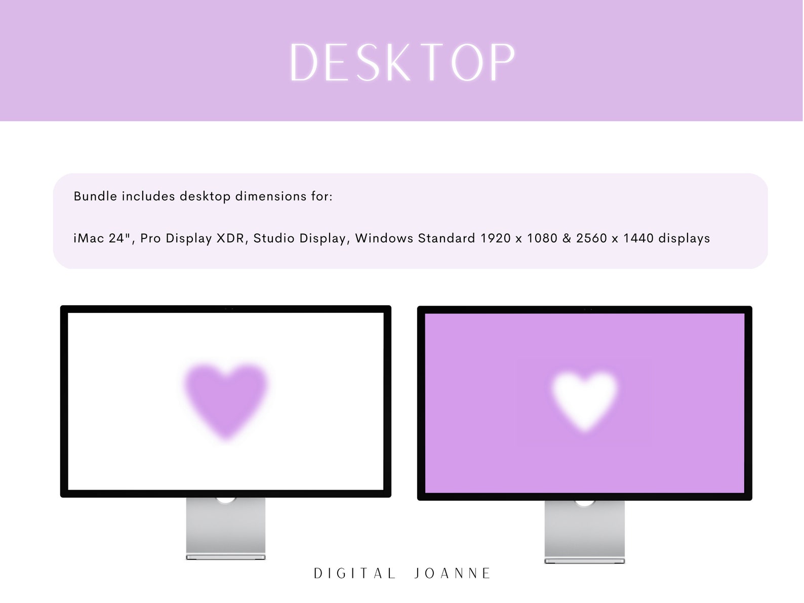 Lilac Aura Heart Gradient Digital Wallpaper | Aesthetic Macbook, Imac ...