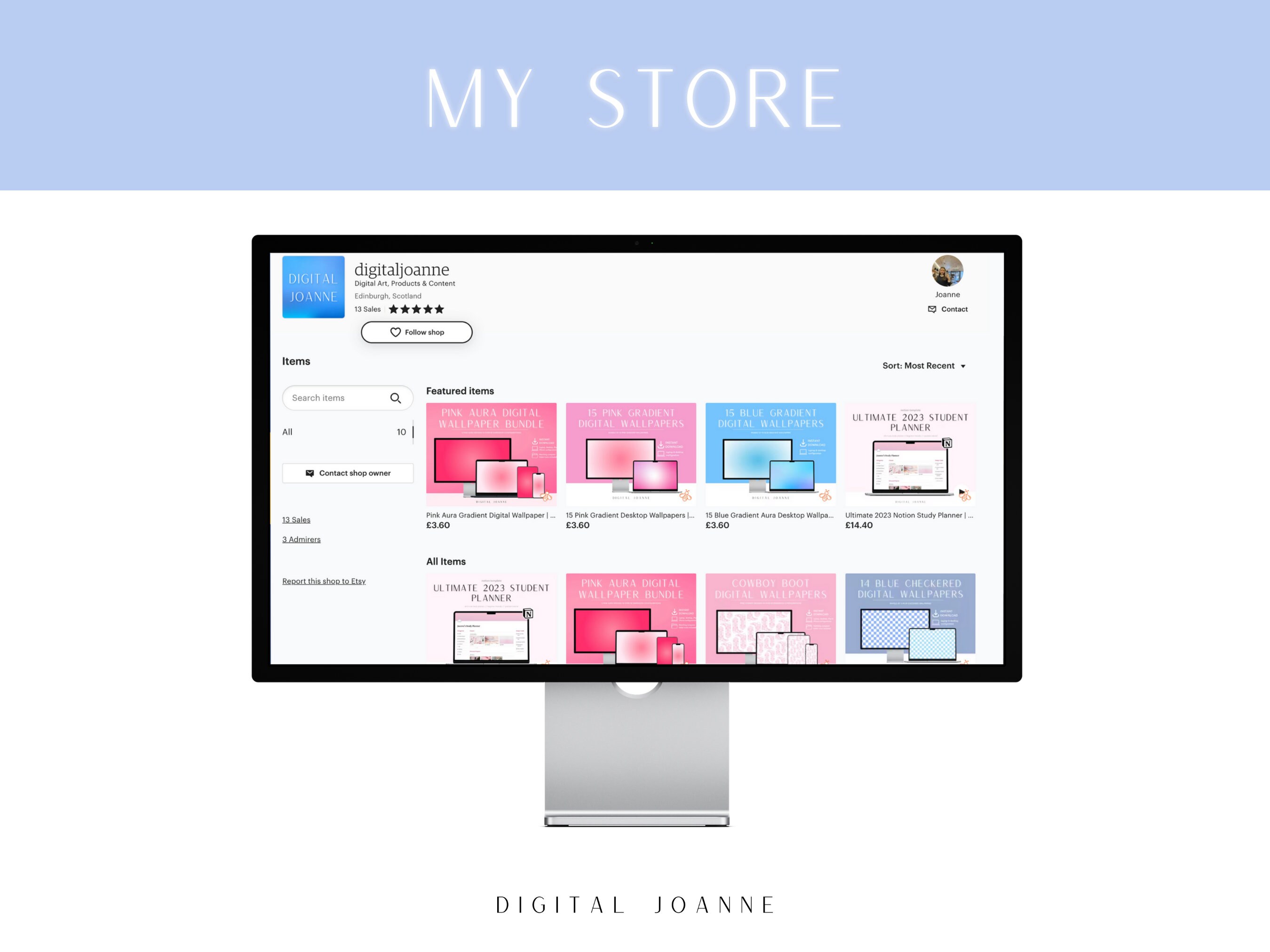 Desktop Icon Folder Bundle Blue Aesthetic Macbook Imac - Etsy