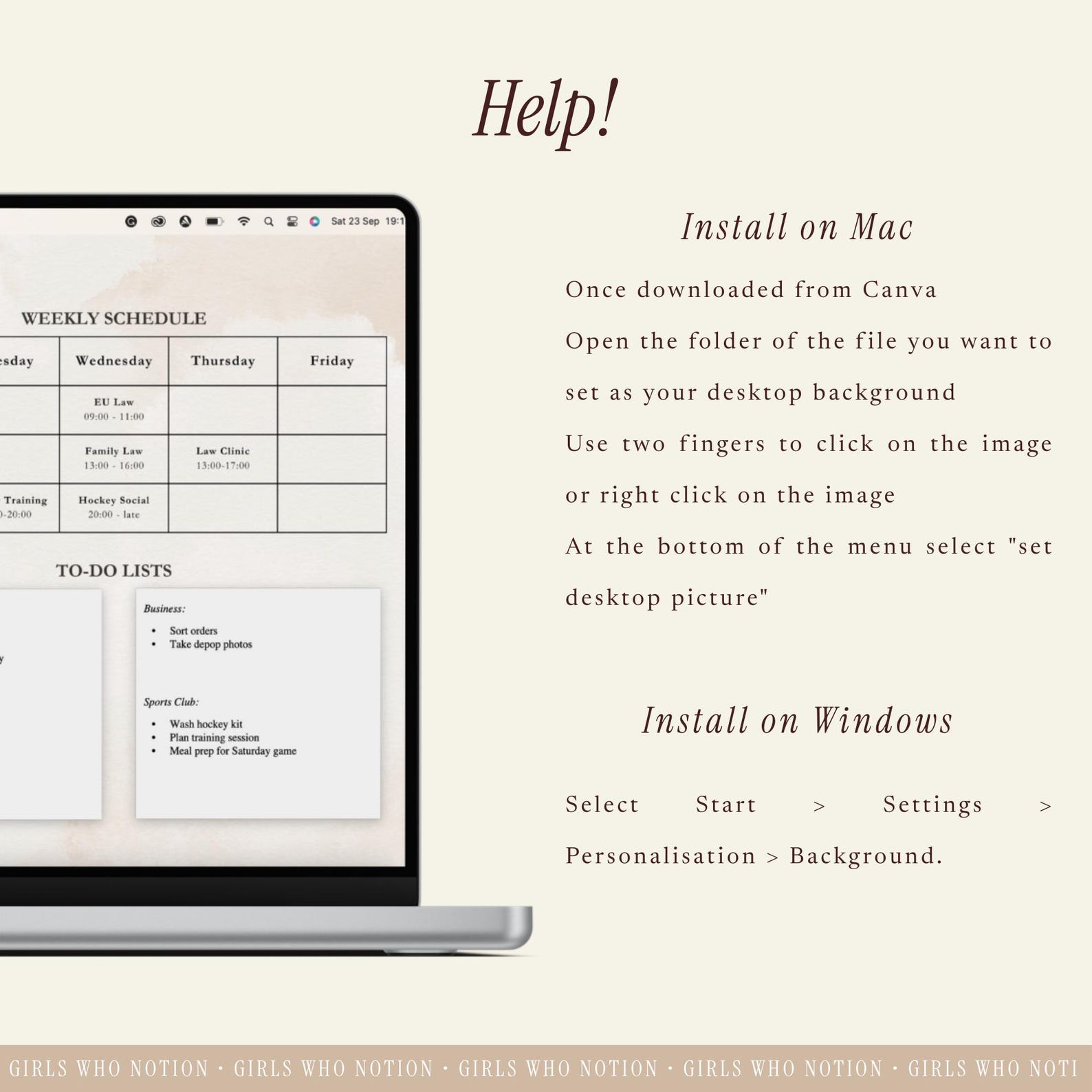 Aesthetic Desktop Wallpaper Organizer | Mac Desktop Organizer, Weekly ...