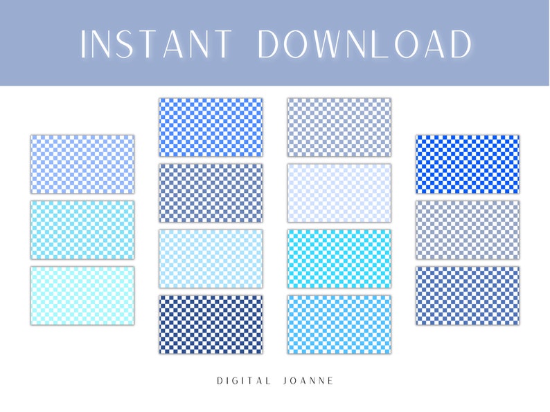 Blue Checkered Digital Wallpaper Aesthetic Macbook, Imac & Laptop ...