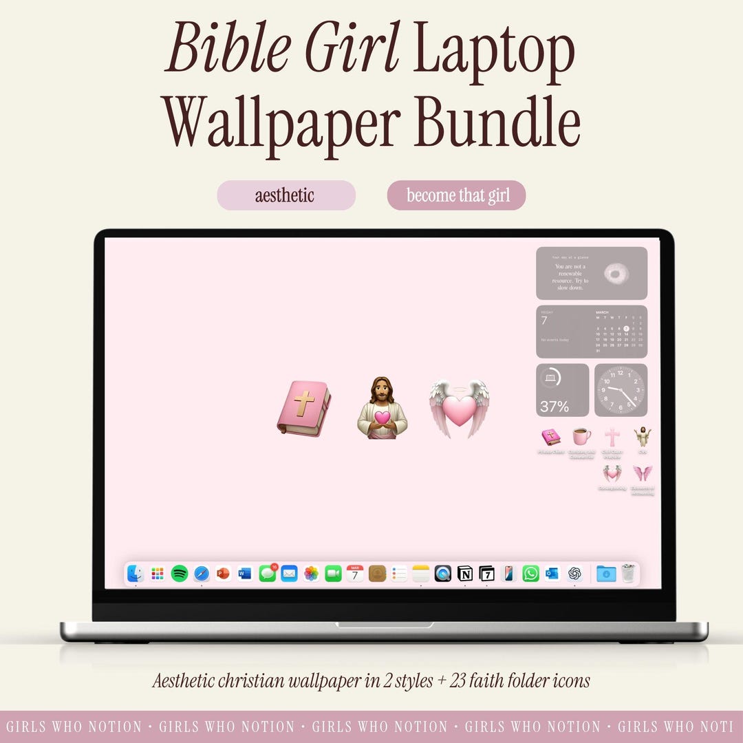 Pink Christian Desktop Wallpaper & Icons: Faith-inspired (digital ...