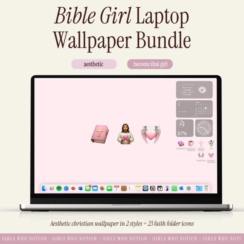 Pink Christian Desktop Wallpaper - Etsy