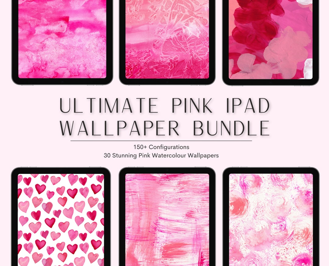 Pink iPad Aesthetic Wallpaper Bundle Ultimate Digital Wallpaper ...