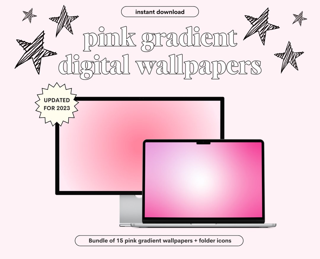 15 Pink Gradient Desktop Wallpapers Aesthetic, Aura, Pinterest Style ...
