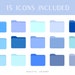 Blue Aesthetic Desktop Folder Icons | Mac, Windows (PNG, ICO) - Etsy