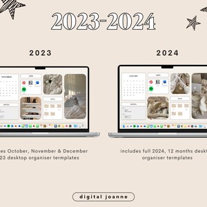 Aesthetic Desktop Wallpaper Organizer With 2024 Calendar (canva ...