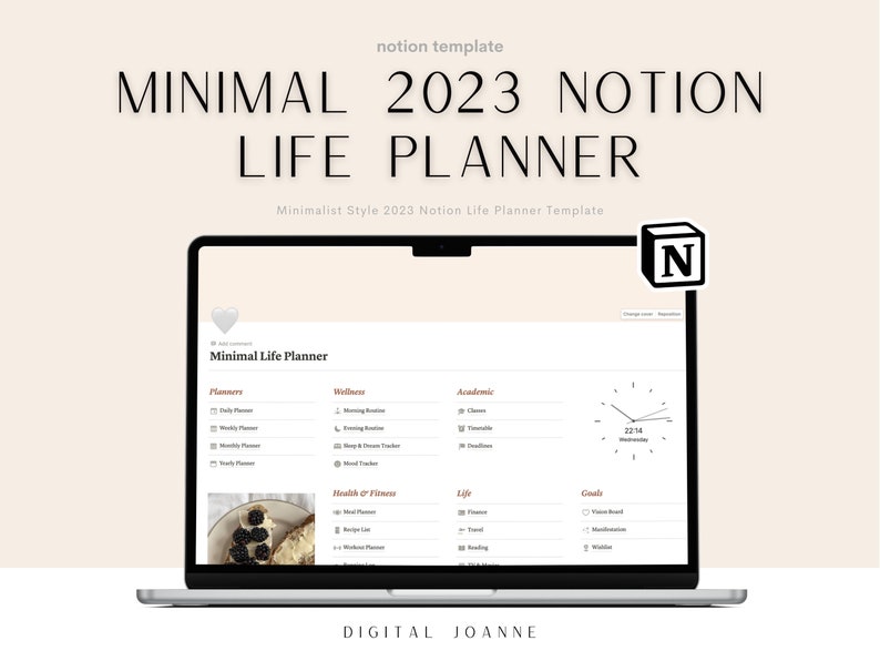Notion Digital Planner an All-in-one Digital Minimalist - Etsy