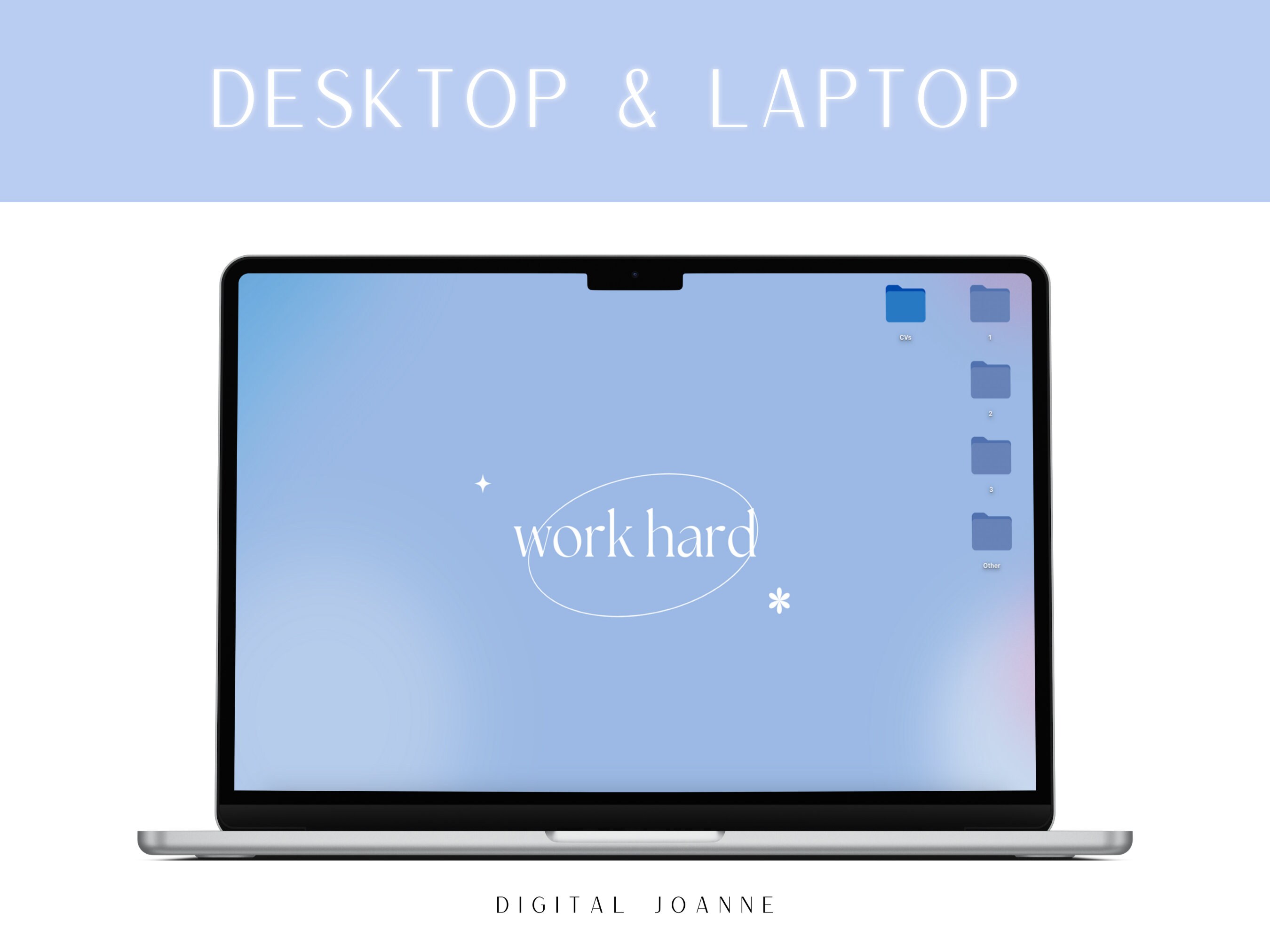Desktop Icon Folder Bundle Blue | Aesthetic Macbook, Imac, Windows & PC ...