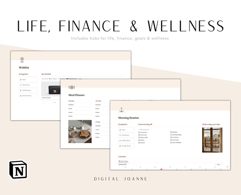 Notion Digital Planner an All-in-one Digital Minimalist Aesthetic ...