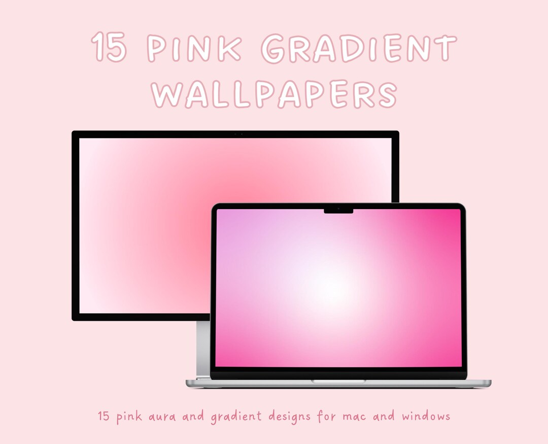 15 Pink Gradient Desktop Wallpapers Aesthetic, Aura, Pinterest Style ...