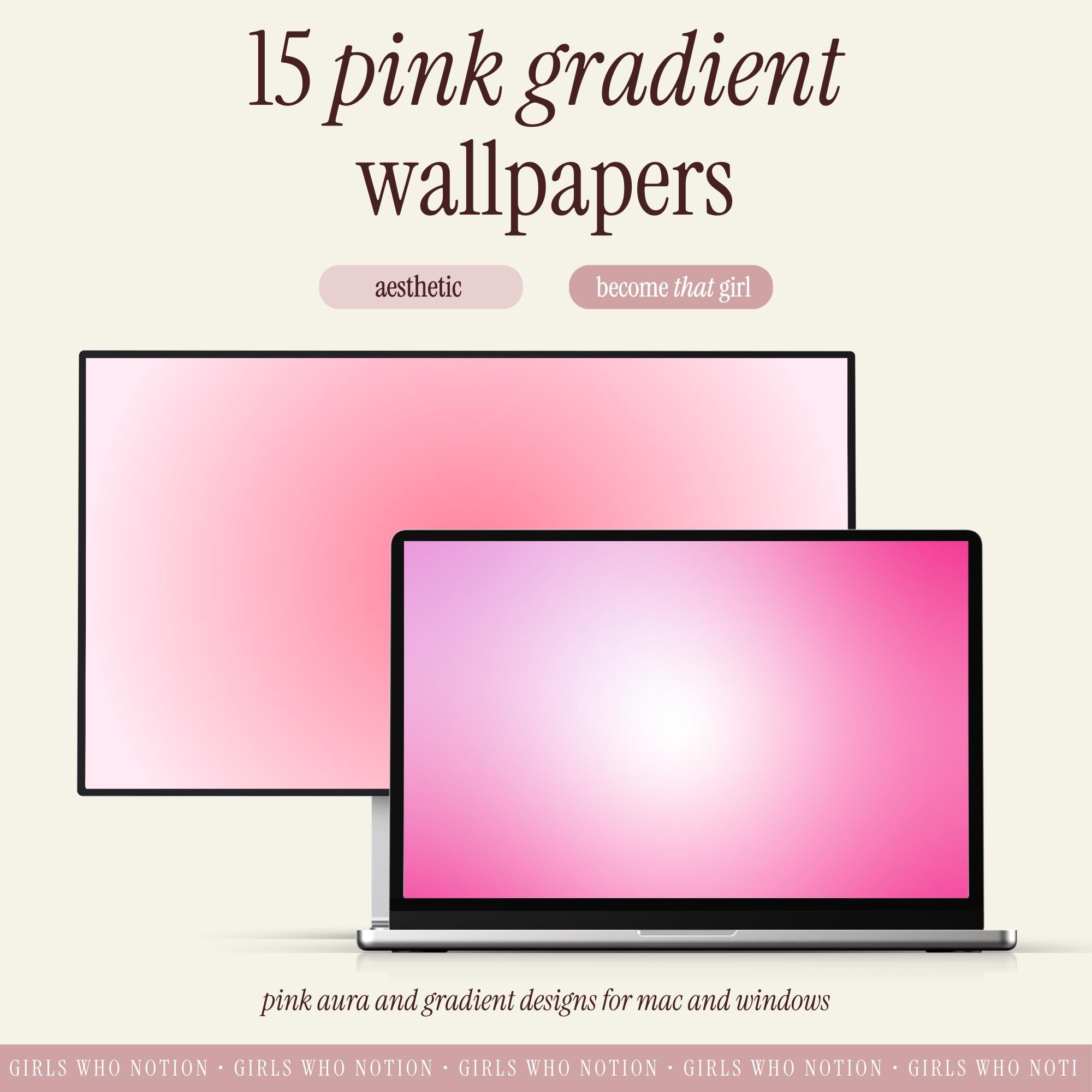 15 Pink Gradient Desktop Wallpapers | Aesthetic, Aura, Pinterest Style ...