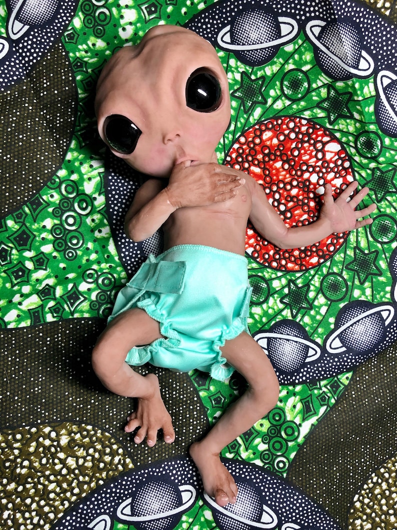 Full body silicone biracial alien baby girl | Etsy