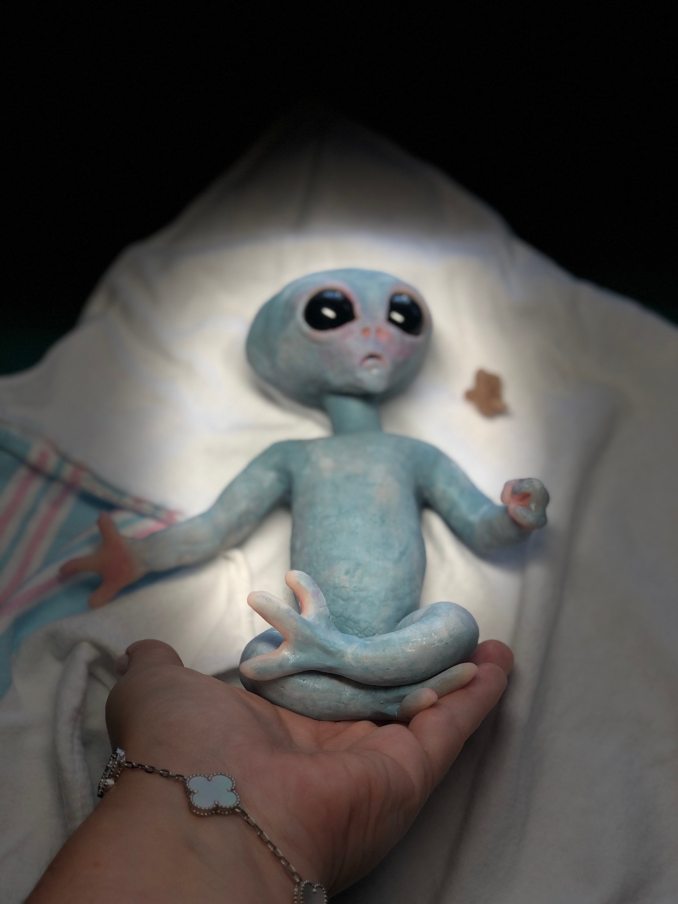 Full body silicone mini baby Alien gender neutral in super | Etsy