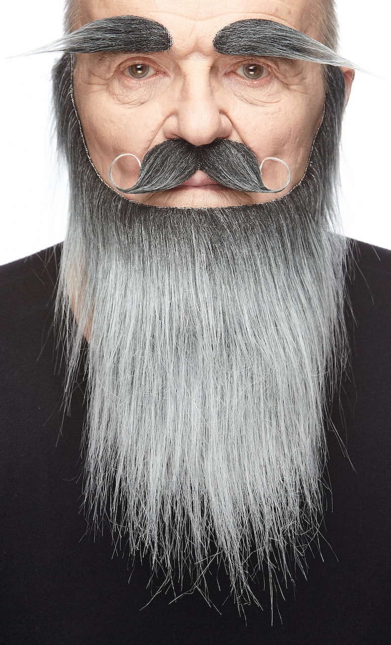 Medieval King Beard Eyebrows and Mustache Fake Facial Hair High Quality ...