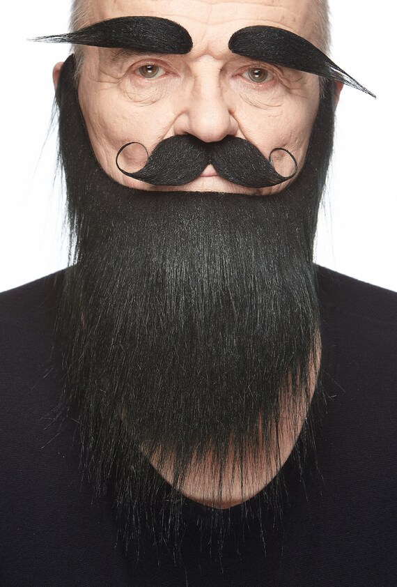 Medieval King Beard Eyebrows and Mustache Fake Facial Hair High Quality ...
