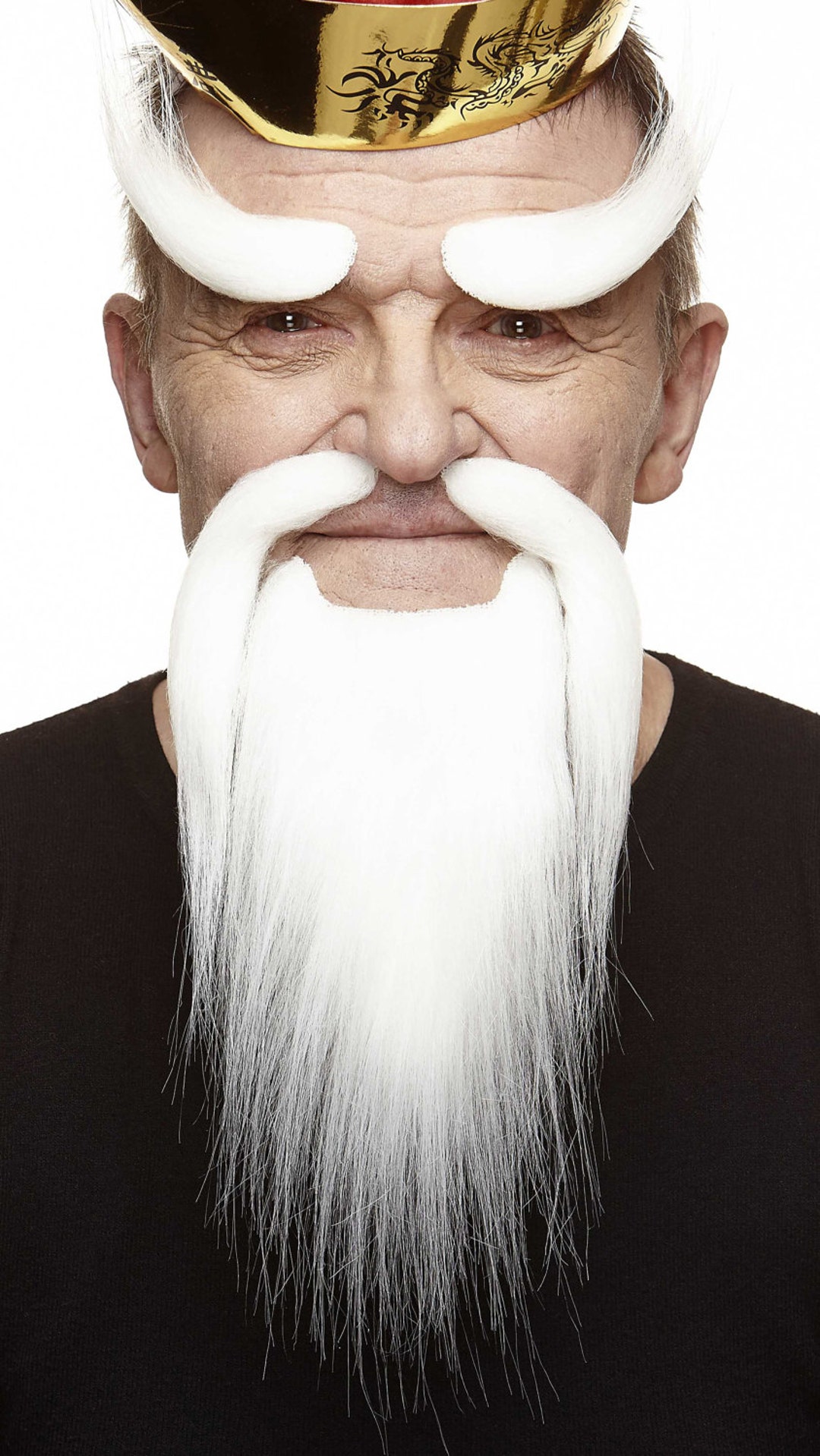 Shaolin Monk Beard Mustache and Eyebrows Self Adhesive Facial - Etsy