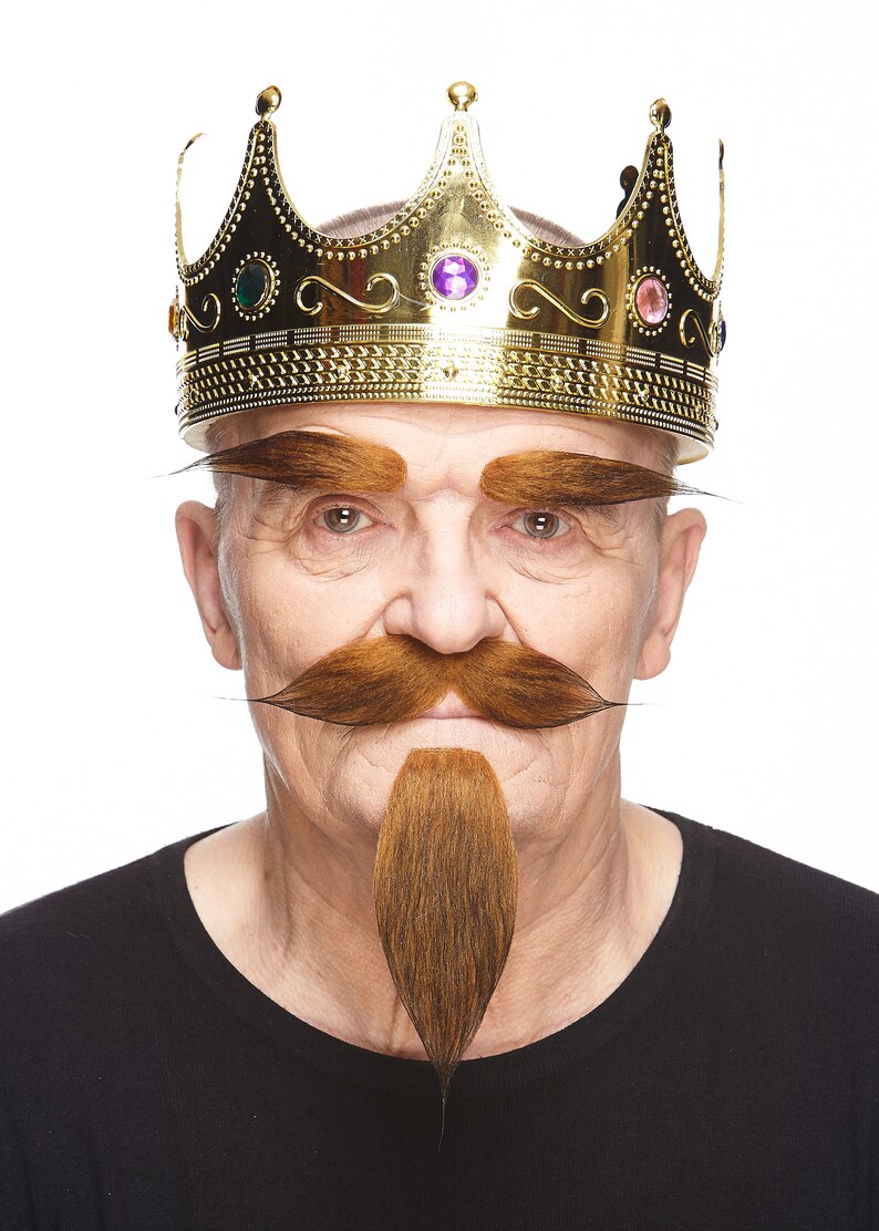 Devil dark ginger beard mustache and eyebrows 035-MG | Etsy