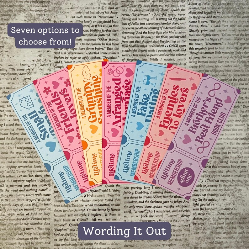 Romance Trope Bookmark, Book Lover Page Marker, Reader Gift - Etsy