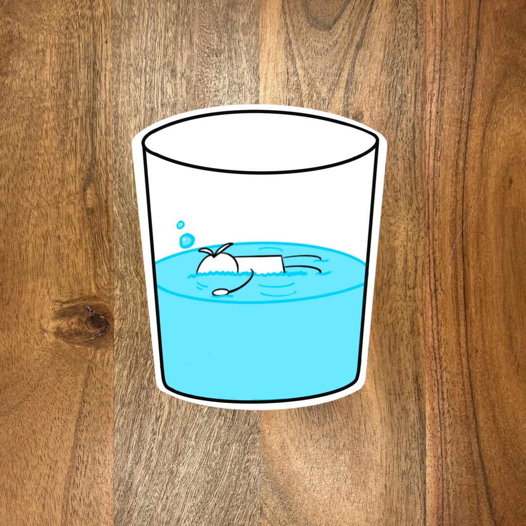 Drowning in A Glass Sticker, ADHD Neurodivergent Vinyl Decal - Etsy