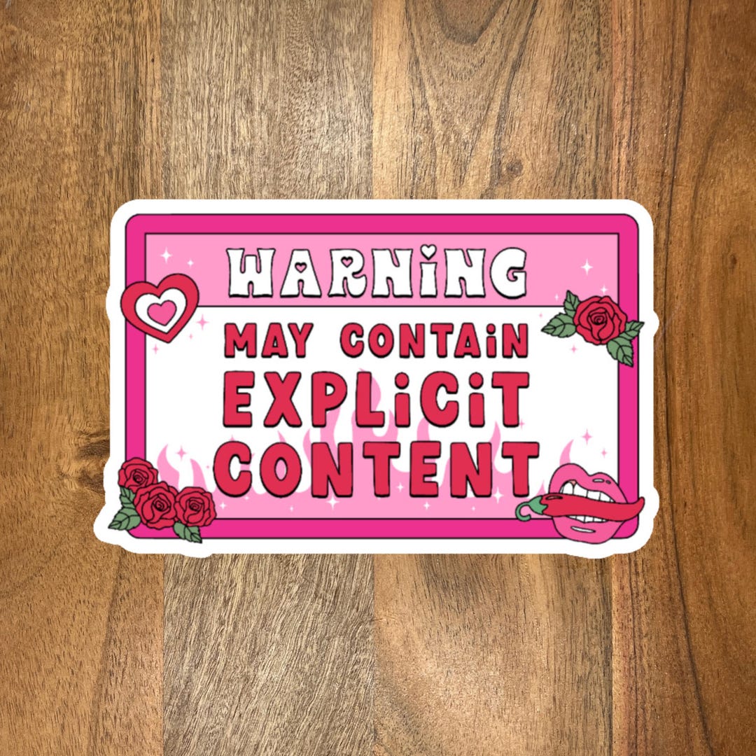 Spicy Content Warning Sticker, Romance Lover Kindle Sticker - Etsy