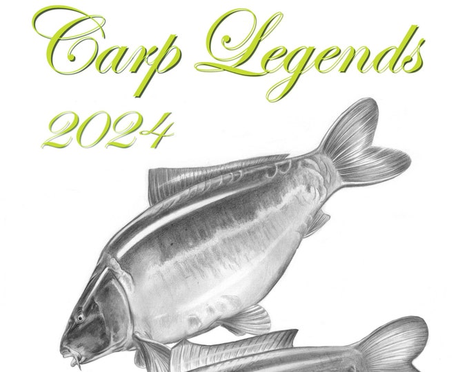 CARP LEGENDS 2024 Handmade Fishing Calendar Featuring Art by Robin ...
