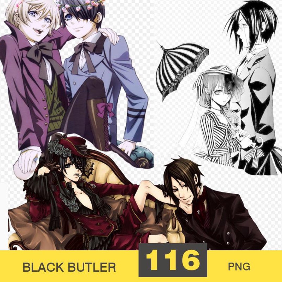 116 Black Butler PNG Free Cutout Pictures, Funny Toddler Png Design ...