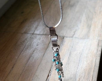 Slender silver necklace simple and modern design perfect for | Etsy