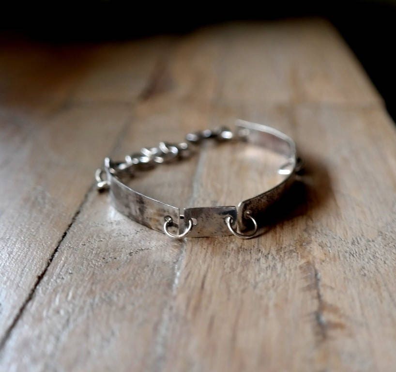 Handmade Sterling Silver Bracelet Modern Bracelets Raw | Etsy