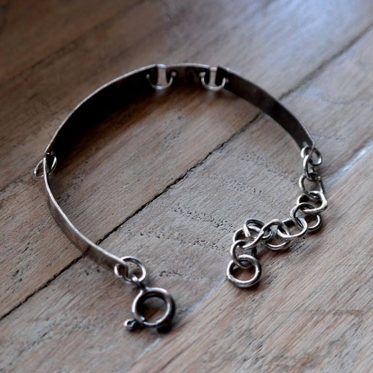 Handmade Sterling Silver Bracelet Modern Bracelets Raw - Etsy