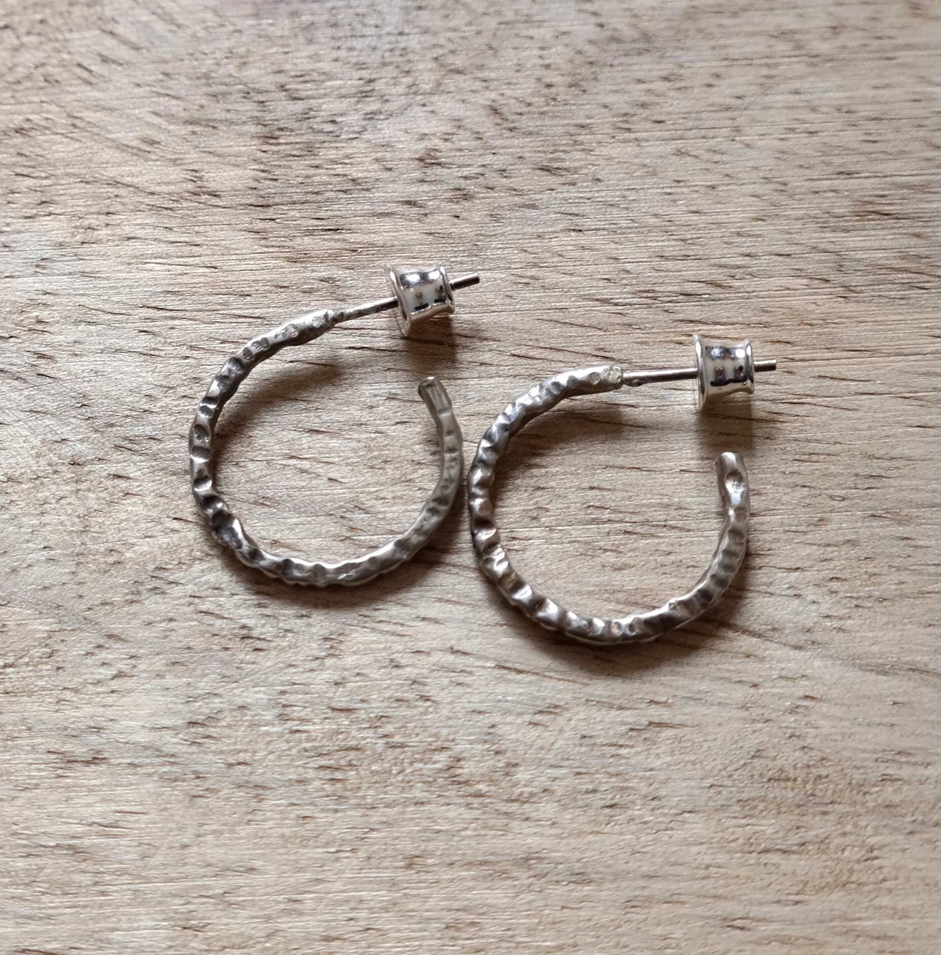 Small Silver Hoop Earrings, Silver Half Hoop Earrings, Sterling Silver ...