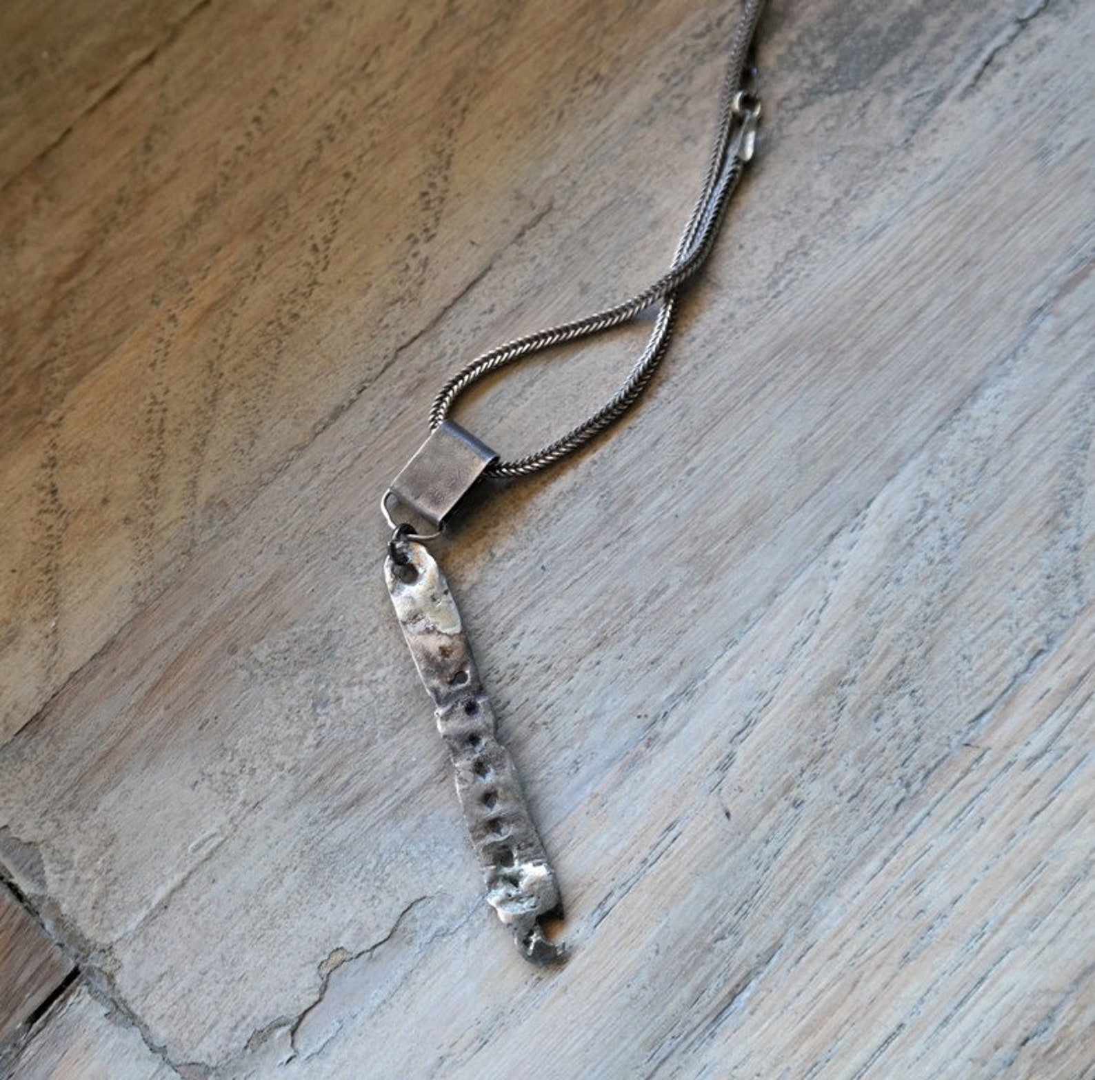 925 Necklace, Raw Silver Pendants, Sterling Silver Necklace, Organic ...