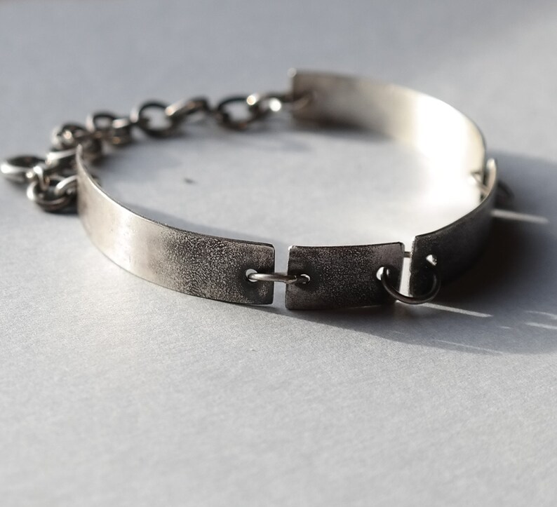 Handmade Sterling Silver Bracelet Modern Bracelets Raw - Etsy