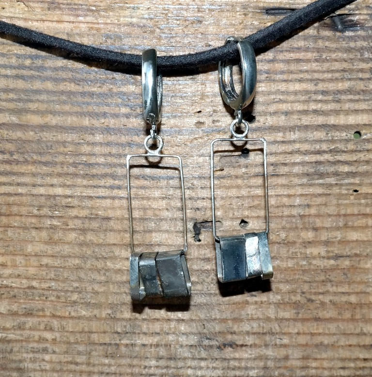 Raw Sterling Silver Earrings Handmade Jewelry Long Silver | Etsy