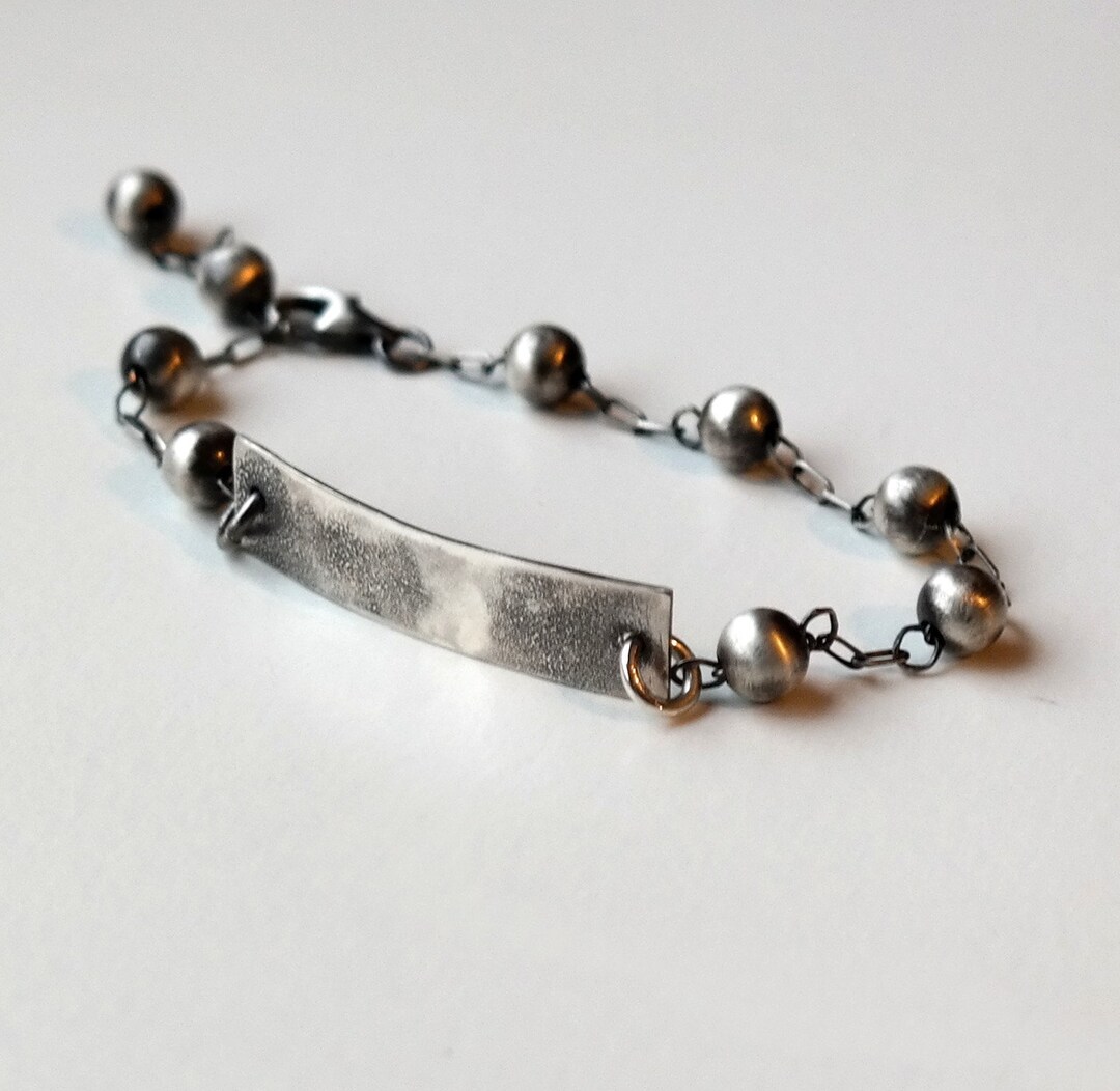 Handmade Sterling Silver Bracelet, 925 Silver Jewelry, Hammered Silver ...