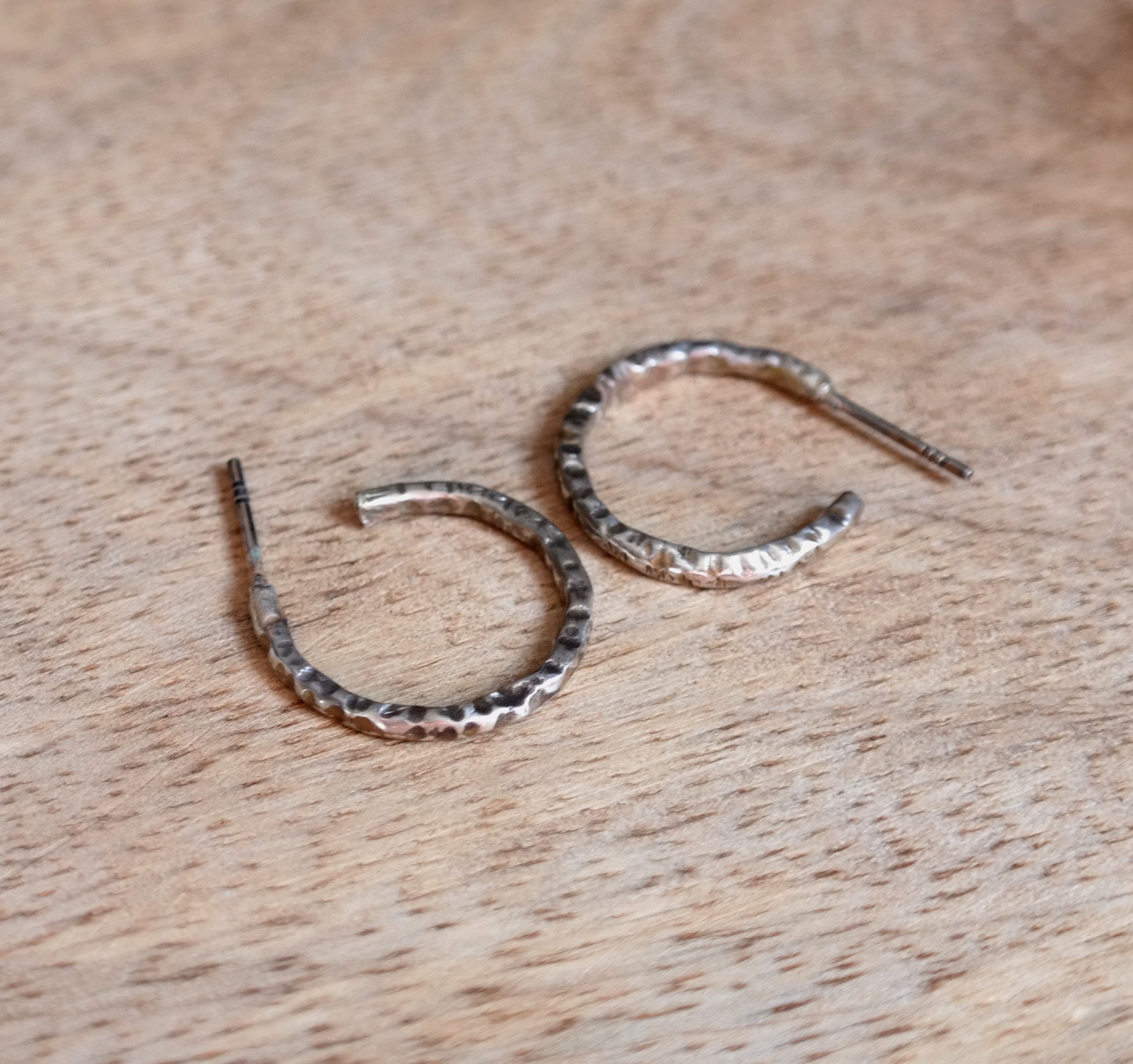 Small Silver Hoop Earrings Silver Half Hoop Earrings | Etsy