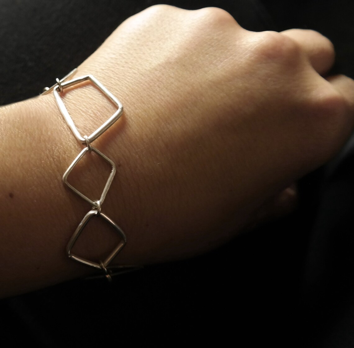Geometric Sterling Silver Bracelet Statement Jewelry - Etsy