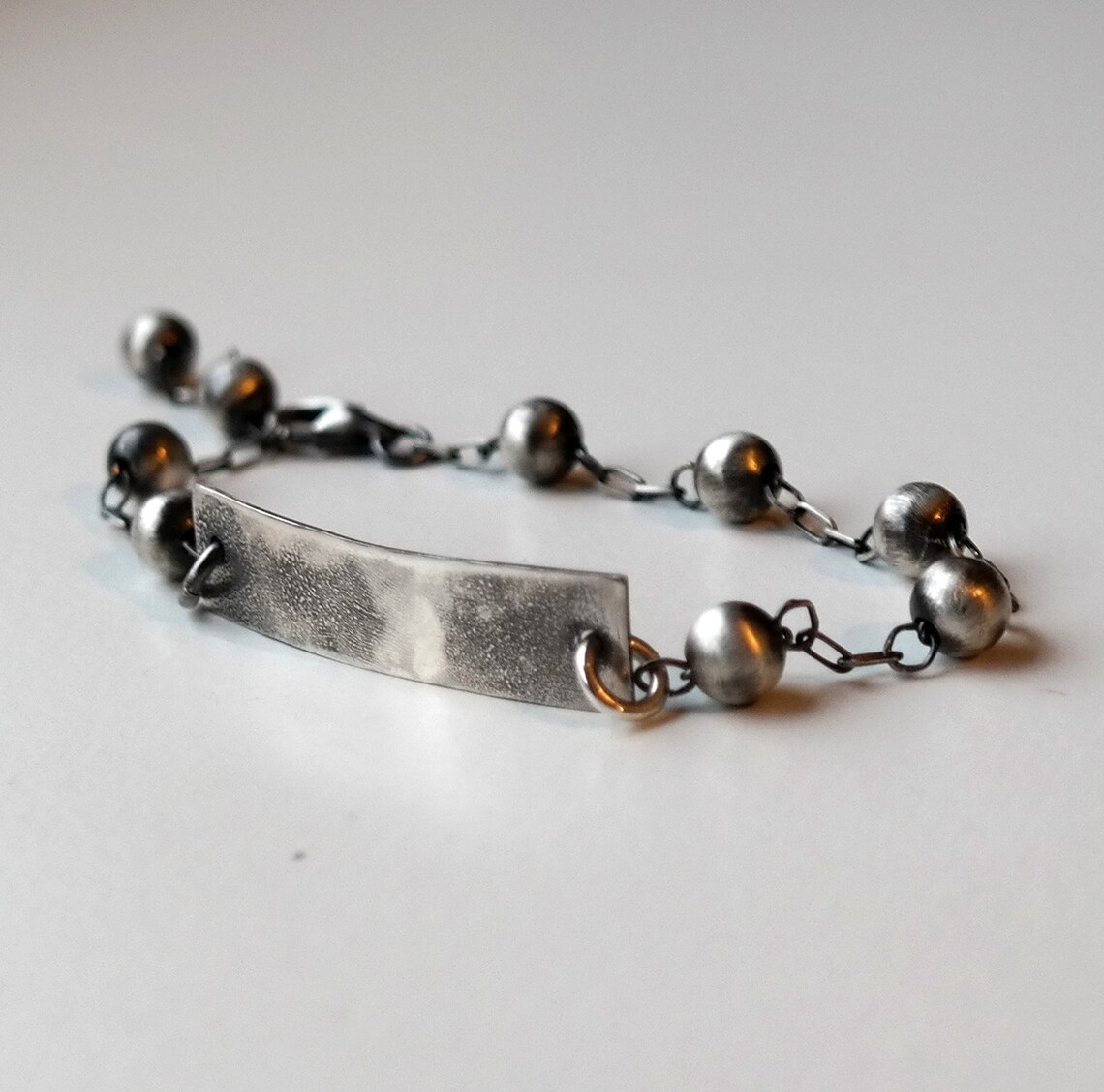 Handmade Sterling Silver Bracelet, 925 Silver Jewelry, Hammered Silver ...