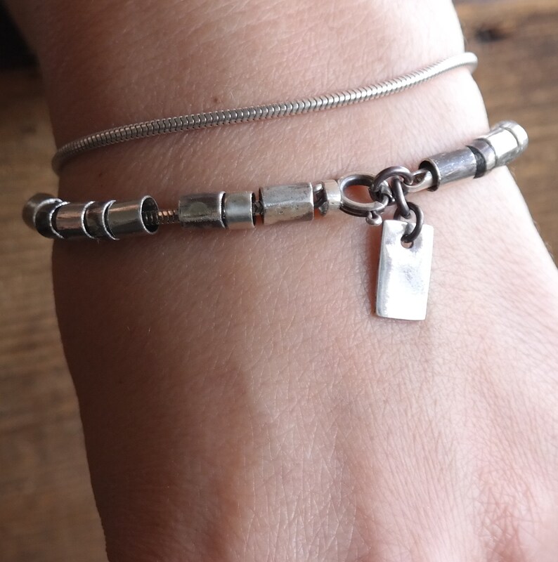 Simple silver bracelet Sterling Silver Bracelet Everyday | Etsy