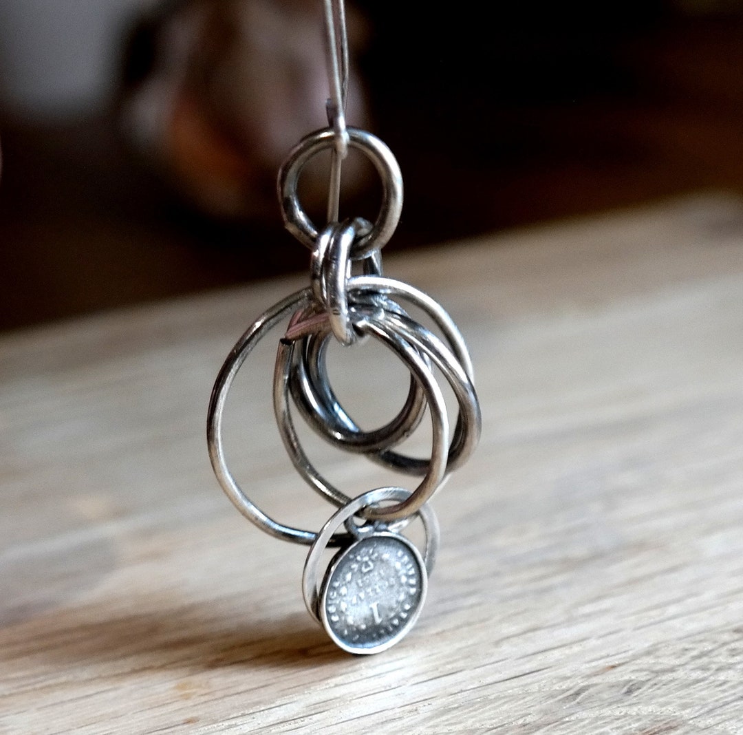 Sterling Silver Earrings, Silver Coin Jewelry, Dangling Stylish ...