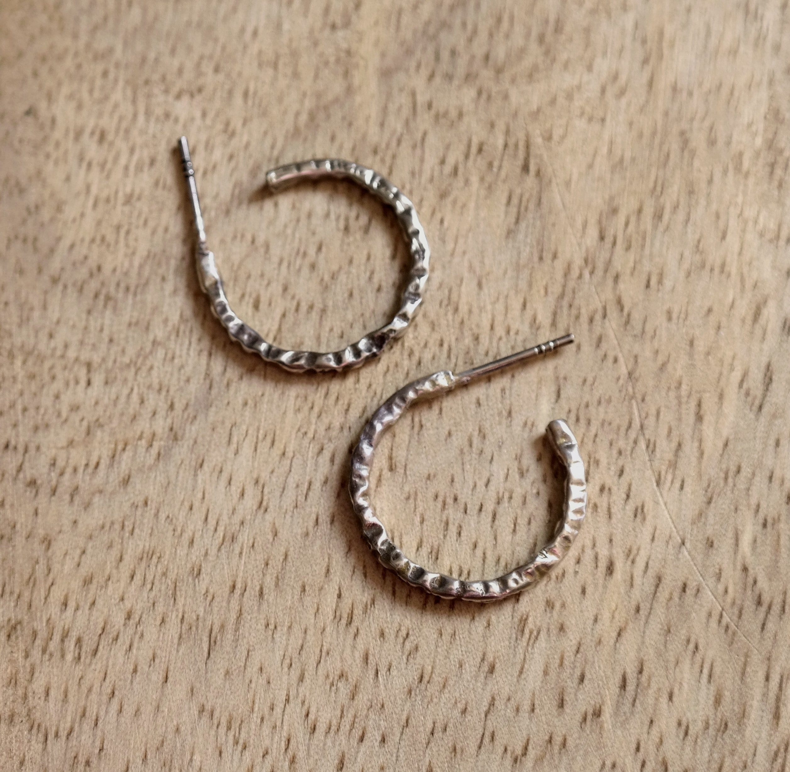 Small Silver Hoop Earrings Silver Half Hoop Earrings | Etsy