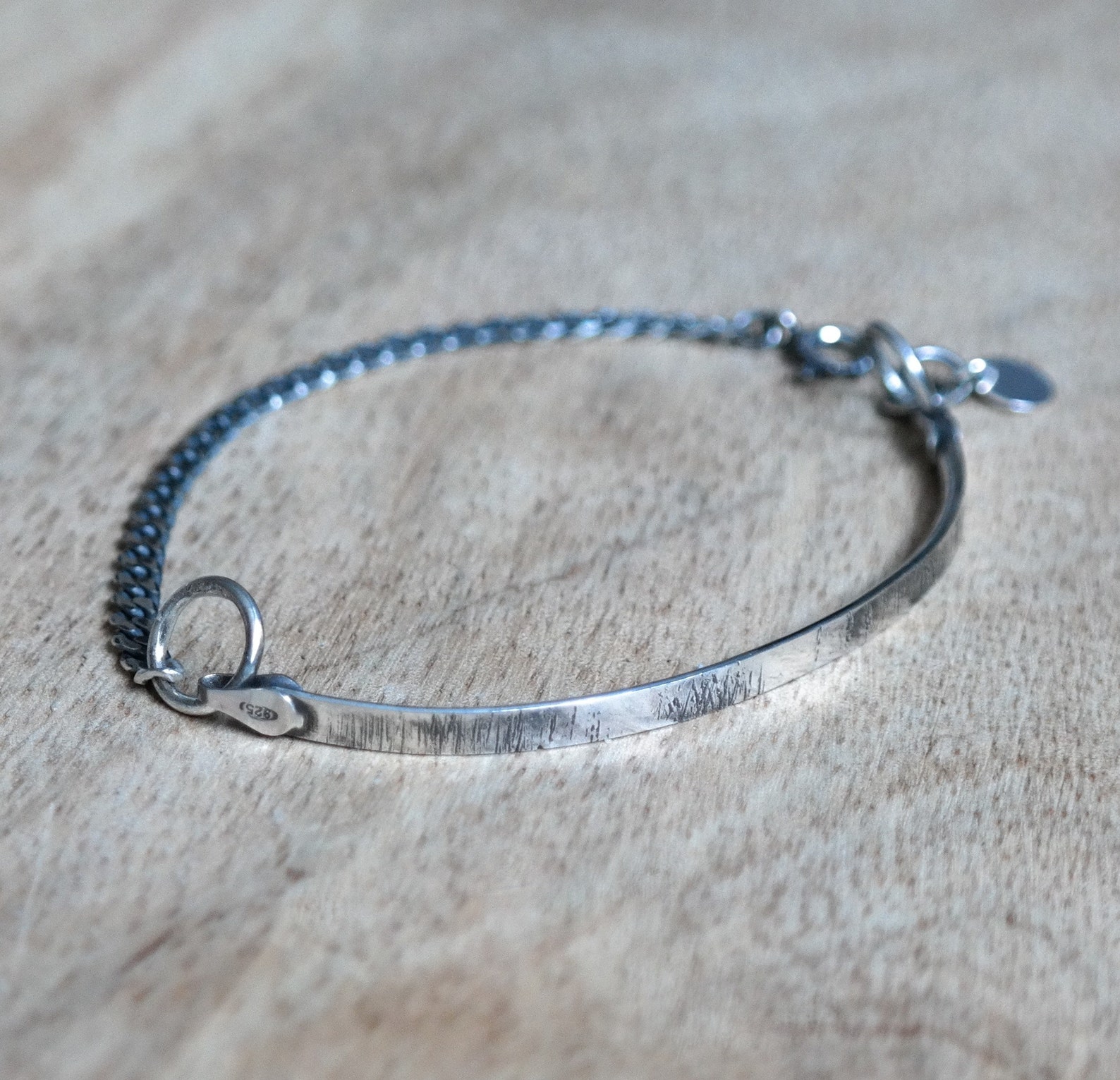 Handmade Sterling Silver Bracelet, 925 Silver Jewelry, Hammered Silver ...
