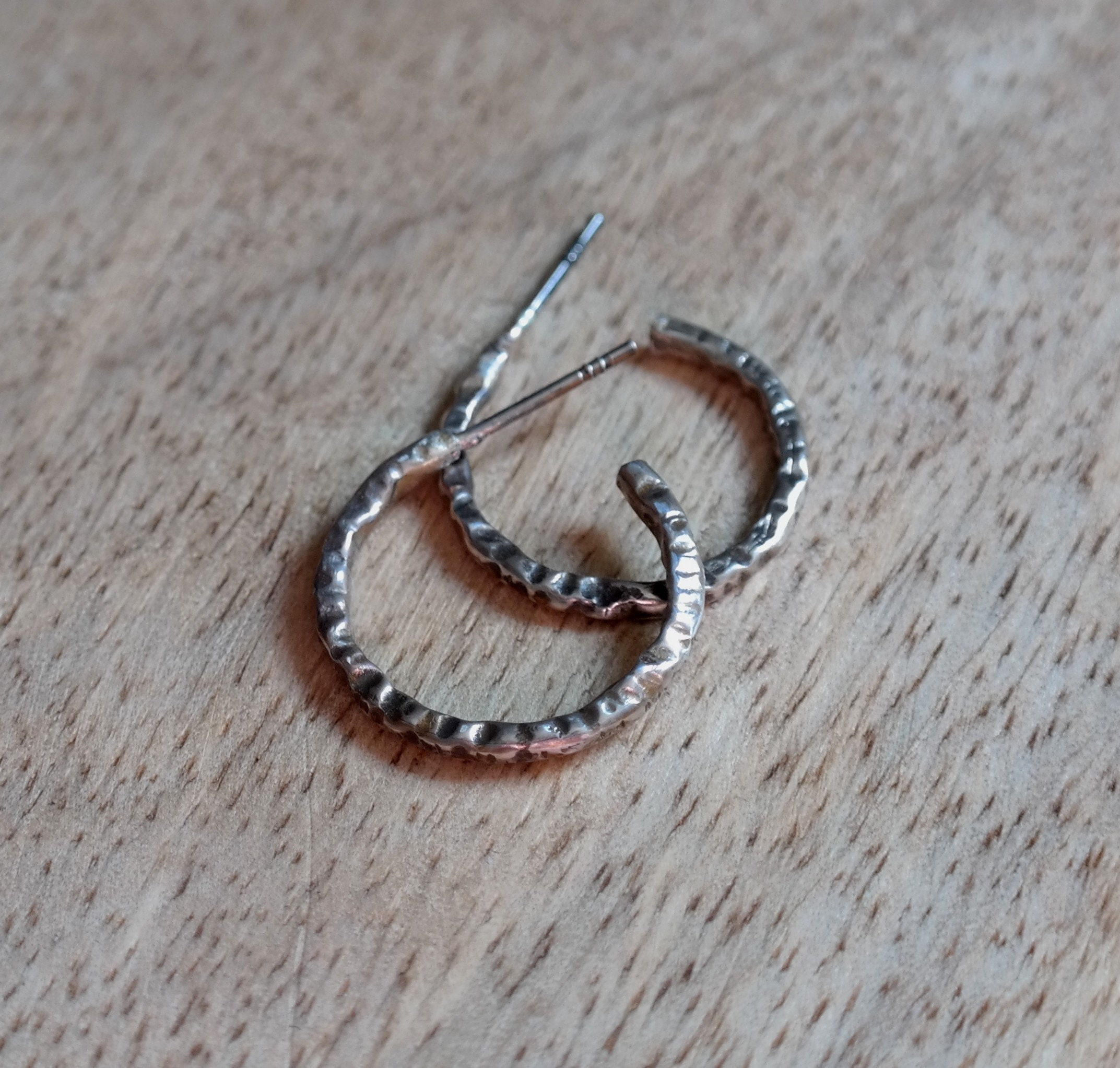 Small Silver Hoop Earrings, Silver Half Hoop Earrings, Sterling Silver ...