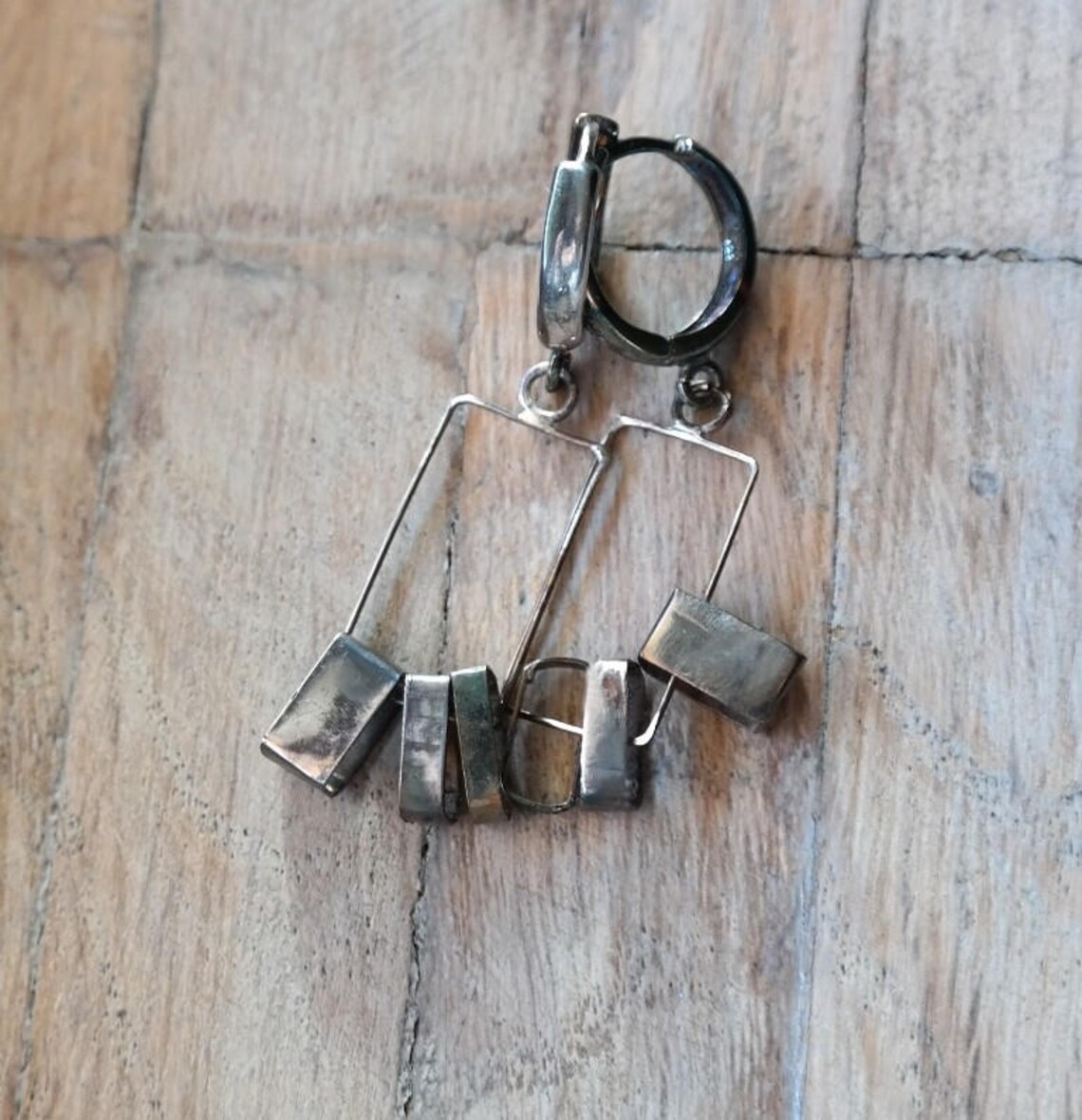 Raw Sterling Silver Earrings Handmade Jewelry Long Silver - Etsy