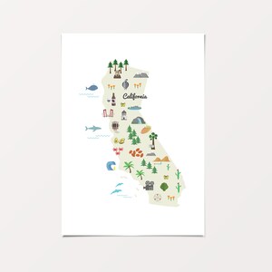 Printable California State Map, California Print, California Wall Art ...