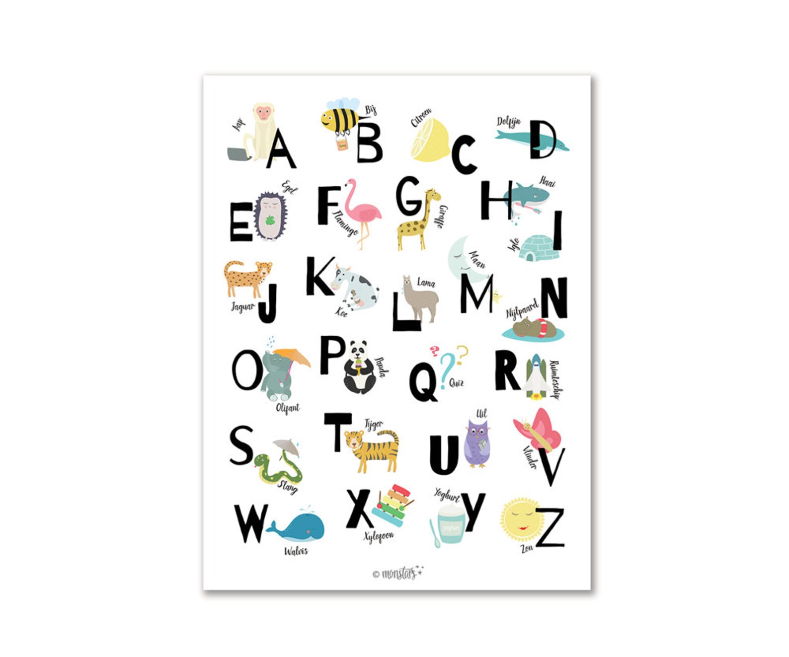 Dutch Alphabet Poster 30x40cm - Etsy