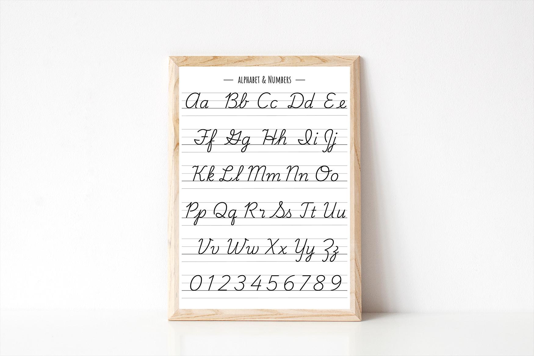 Printable Alphabet Poster: Cursive & Manuscript ABC Chart (digital ...