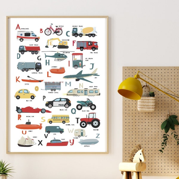 Transportation Alphabet - Etsy