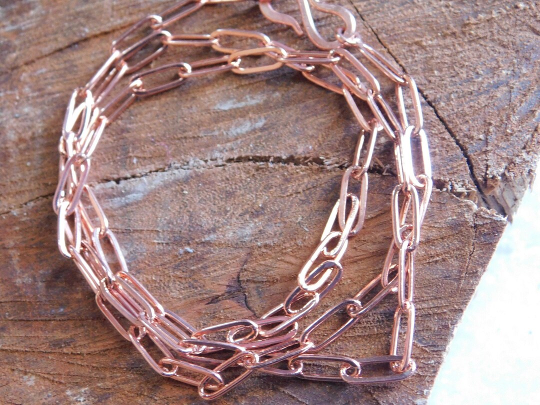 Real Solid Copper Chain With Handmade Copper Copper Chains - Etsy