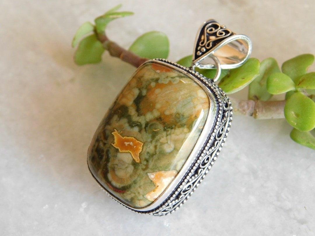 Natural Rainforest Pendant Sterling Silver Pendant Jewelry - Etsy